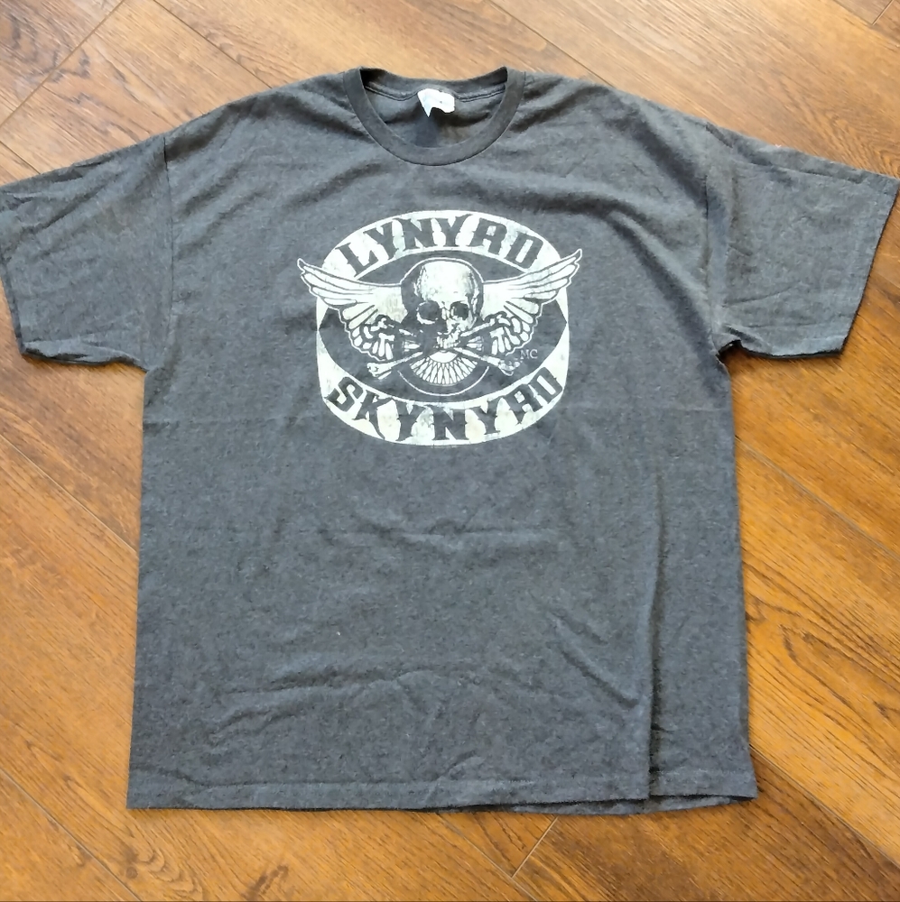 2004 Lynyrd Skynyrd Wings And Crossbones Gray Tshirt … - Gem